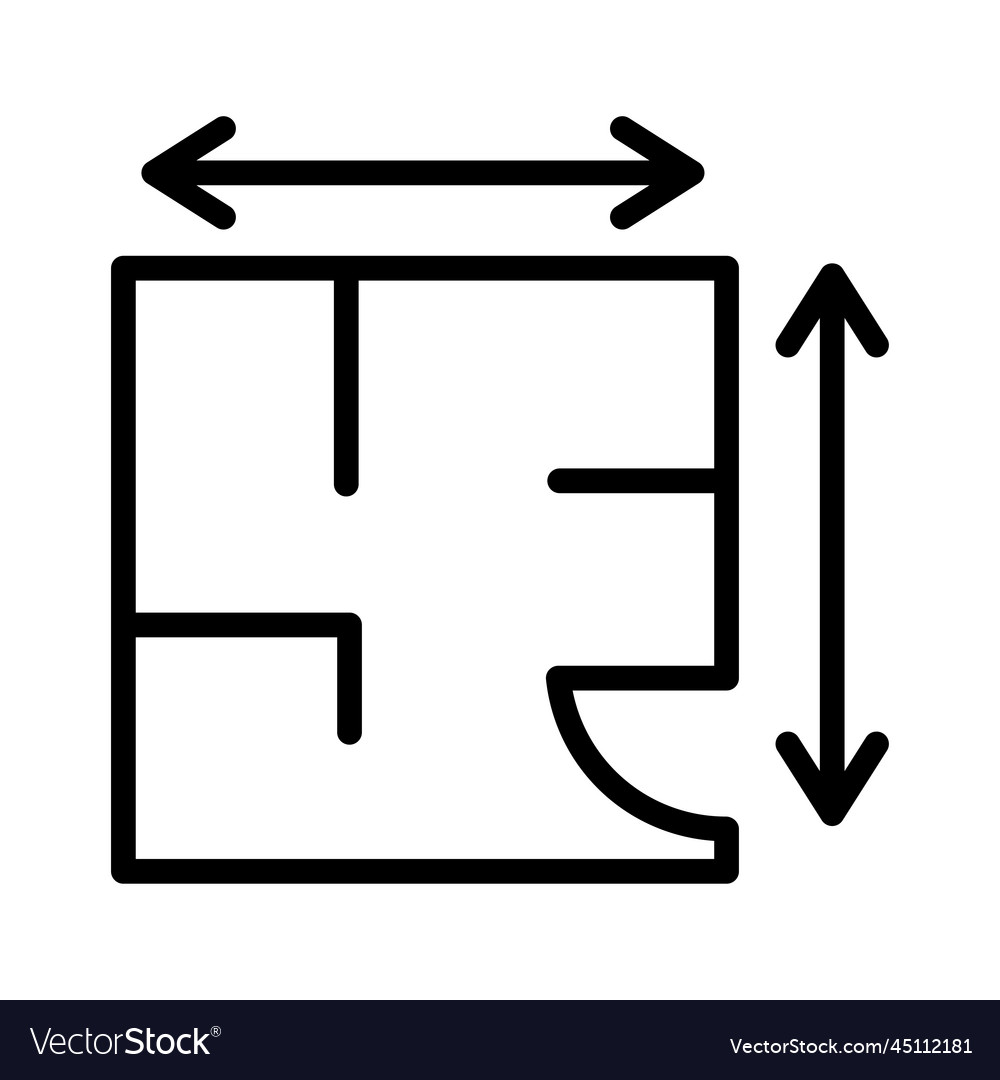 Home architecture plan icon Royalty Free Vector Image