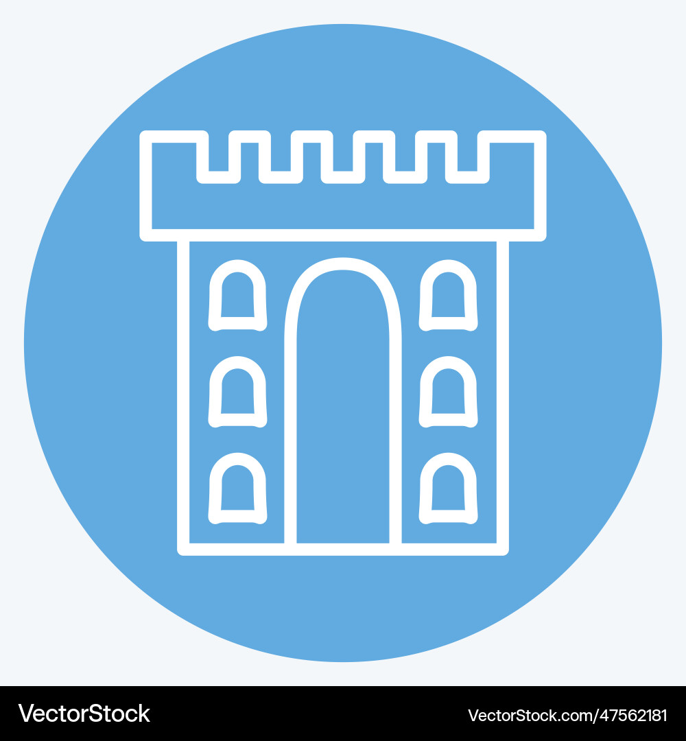 Icon castle related to celtic symbol blue eyes Vector Image