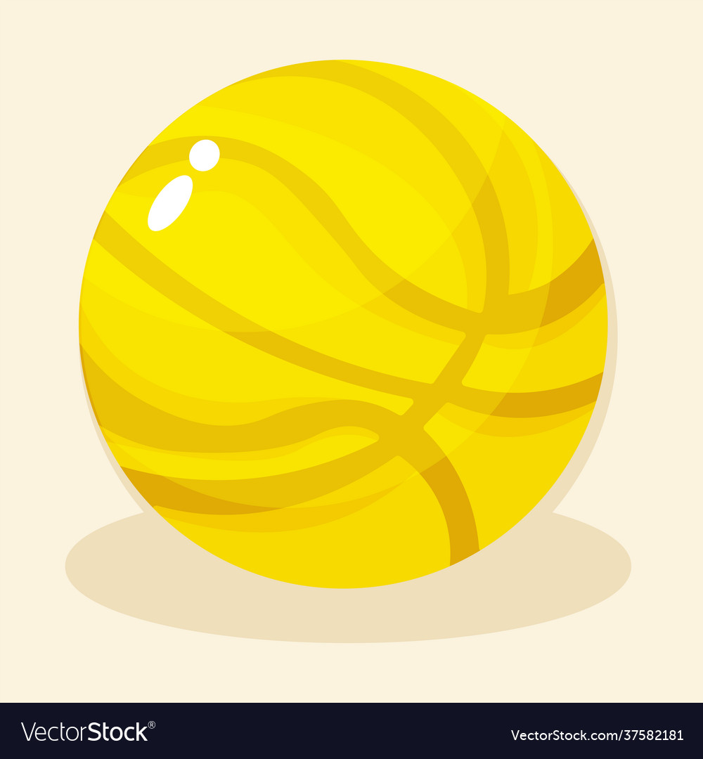 Isolated ball yellow Royalty Free Vector Image