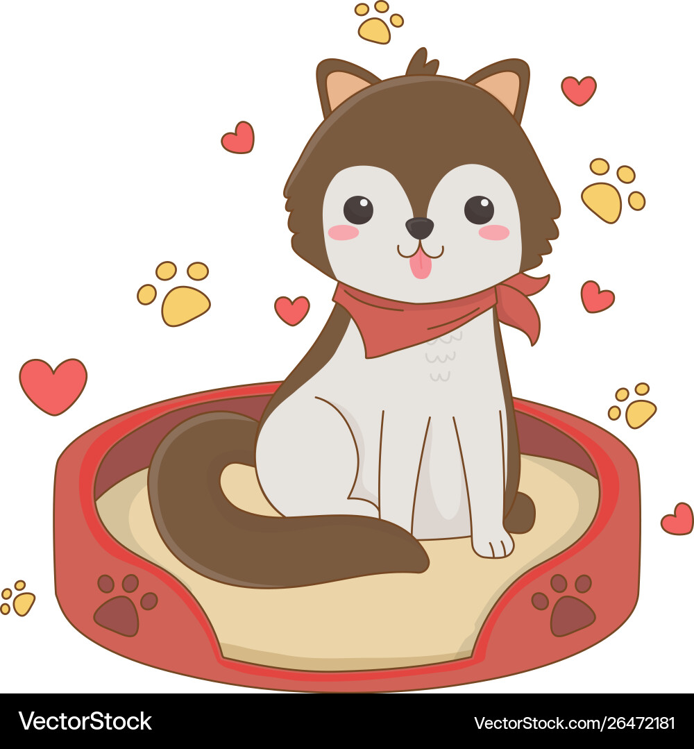 Isolated dog cartoon design Royalty Free Vector Image