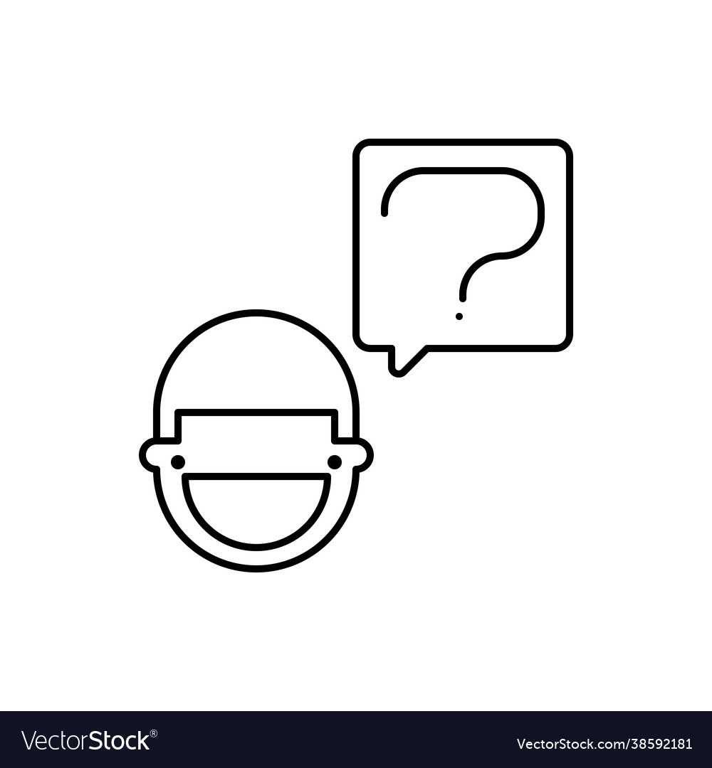 Question icon ask Royalty Free Vector Image - VectorStock
