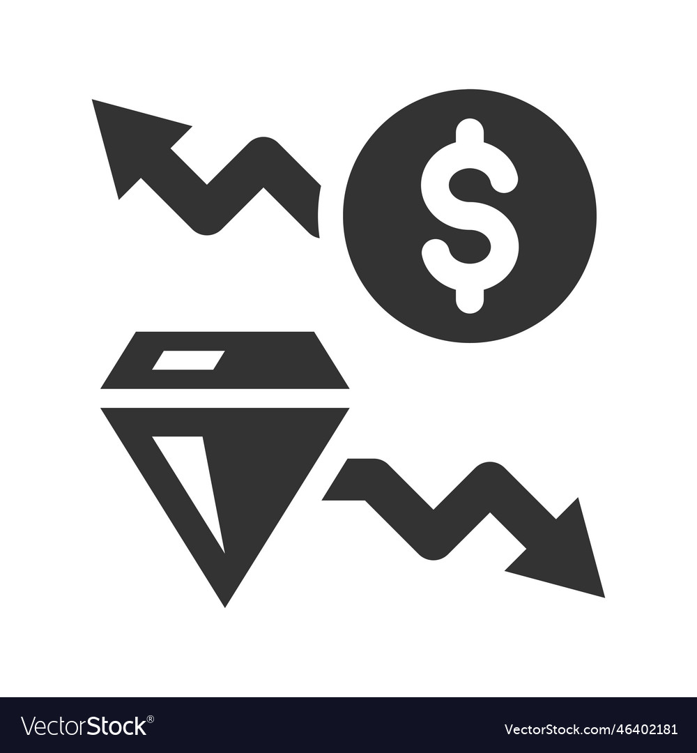 Rate up down icon Royalty Free Vector Image - VectorStock