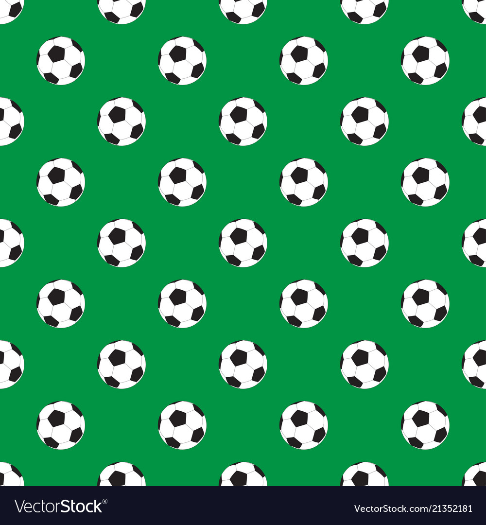 Seamless pattern with soccer ball Royalty Free Vector Image