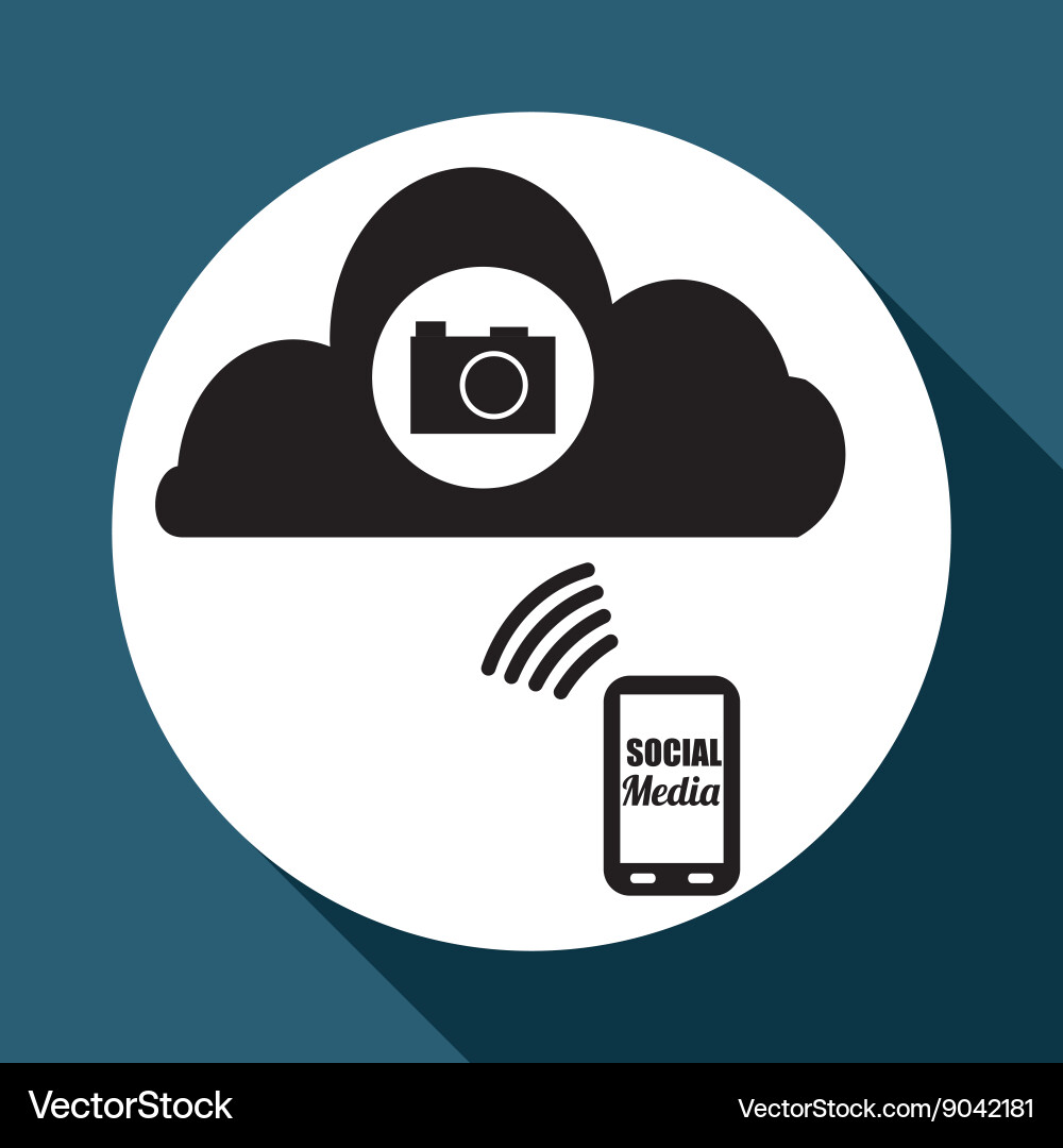 Social media design icon communication Royalty Free Vector