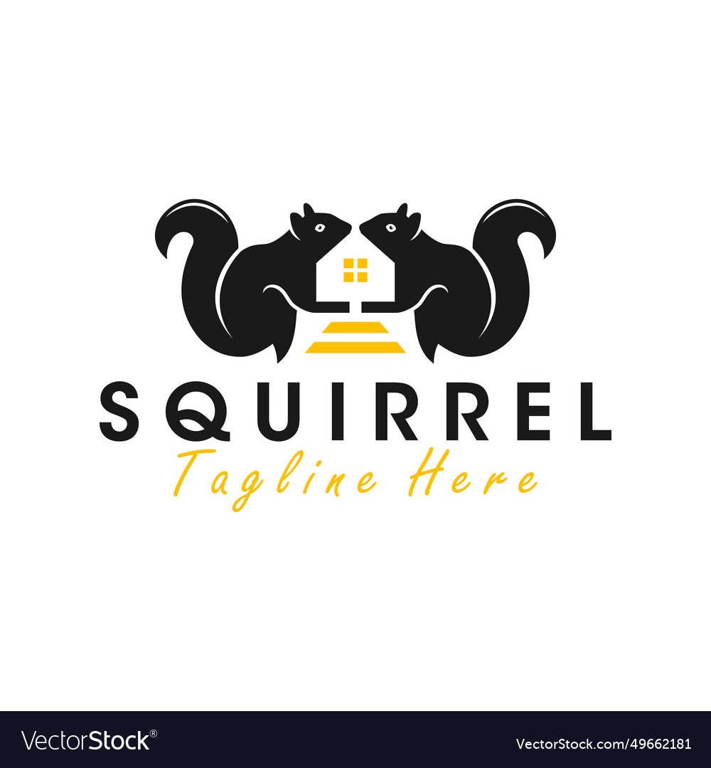 Squirrel house logo Royalty Free Vector Image - VectorStock