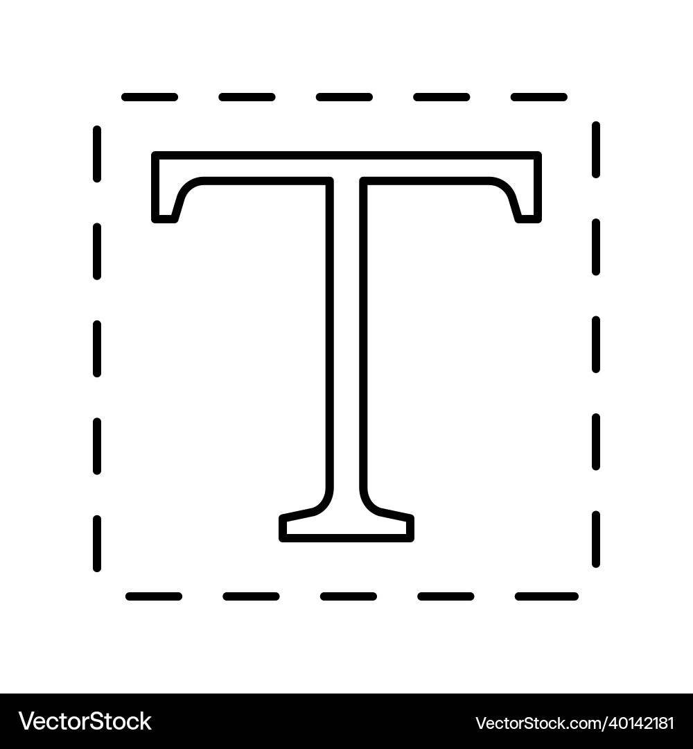 Text icon type Royalty Free Vector Image - VectorStock