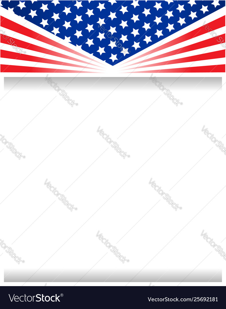 Usa flag frame poster Royalty Free Vector Image