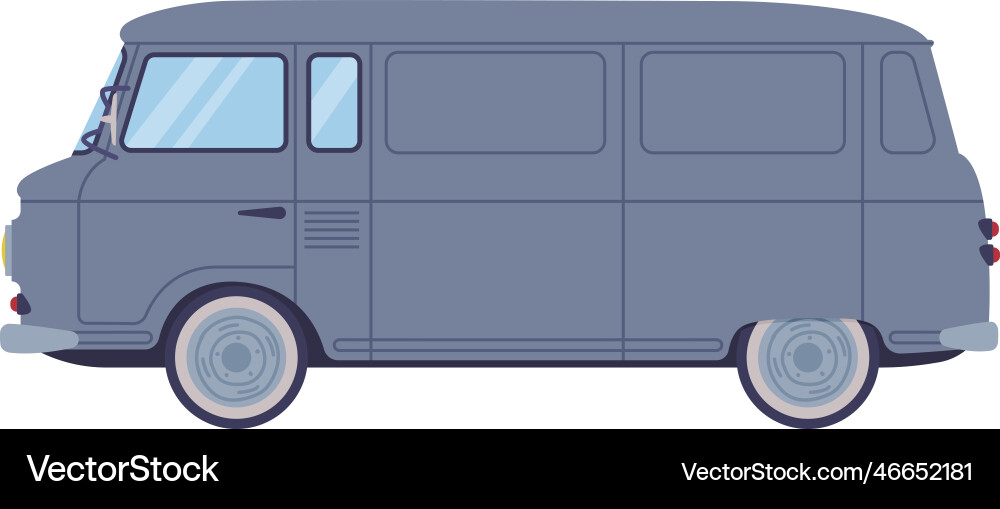 Van or truck as equipped motorized vehicle for Vector Image