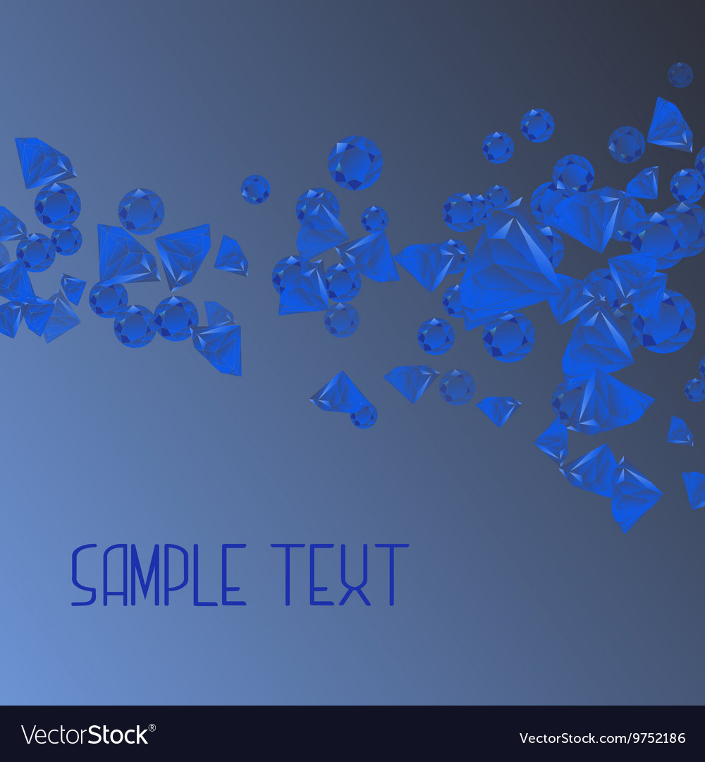 Abstract background with blue crystal Royalty Free Vector