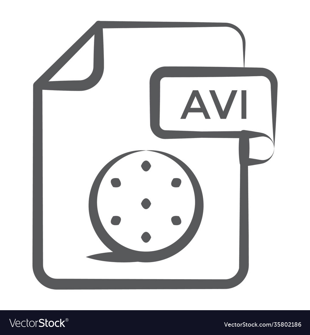 Avi file Royalty Free Vector Image - VectorStock