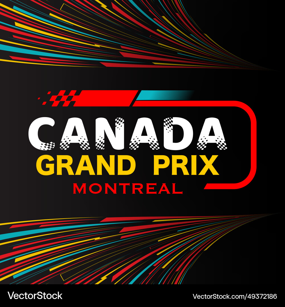 Canada colorful grand prix wallpaper Royalty Free Vector