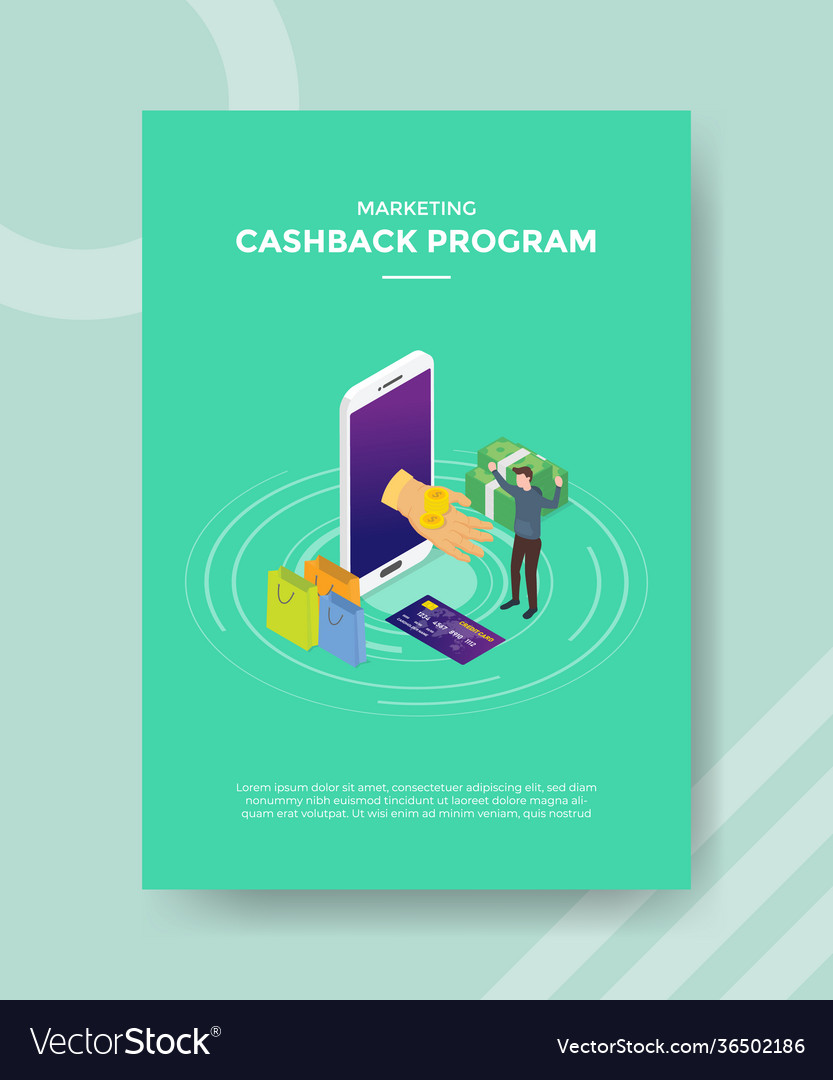 Cashback program loyalty concept for template Vector Image
