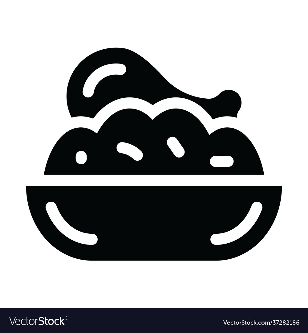 Chicken rice Royalty Free Vector Image - VectorStock