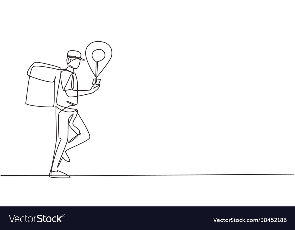 Continuous one line drawing Royalty Free Vector Image