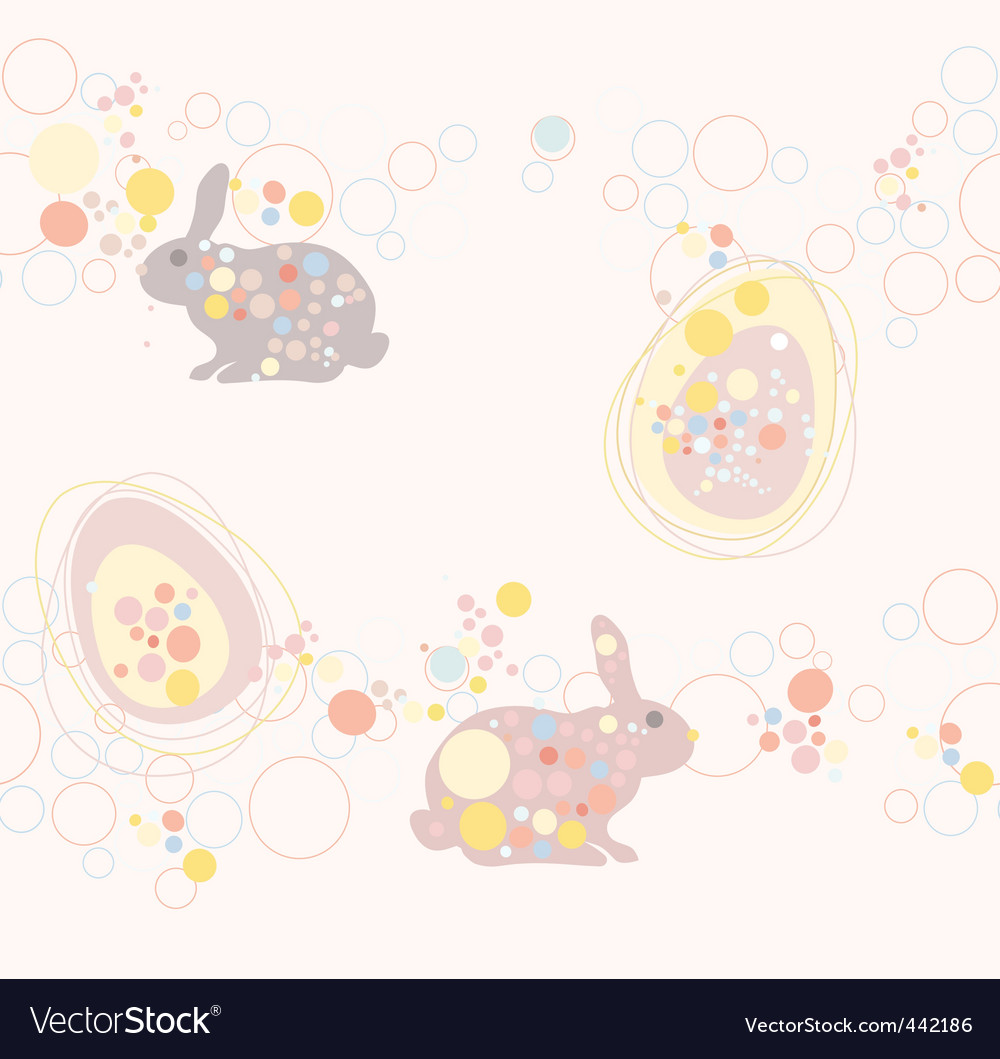 Cute seamless easter rabbit Royalty Free Vector Image