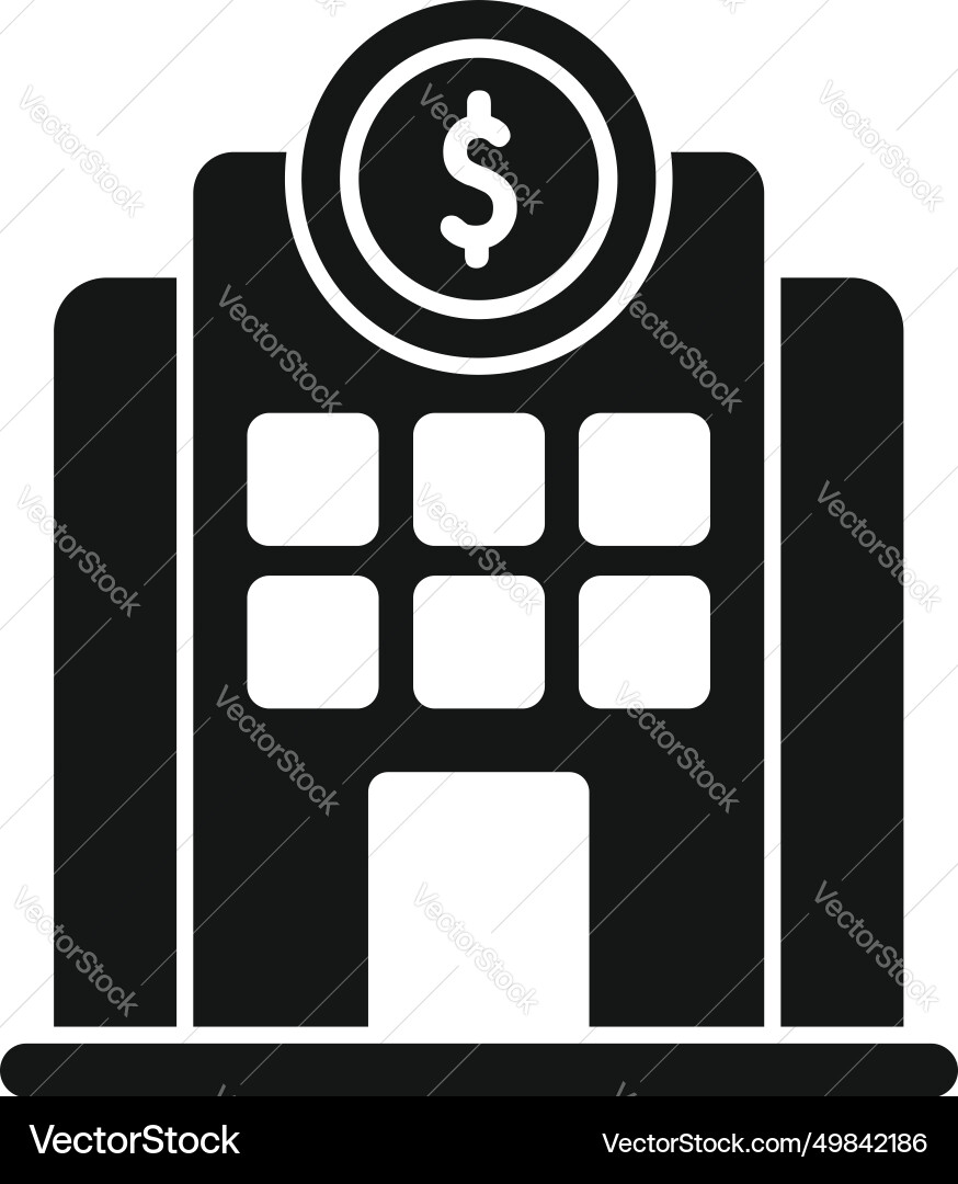 Financial support bank icon simple money Vector Image