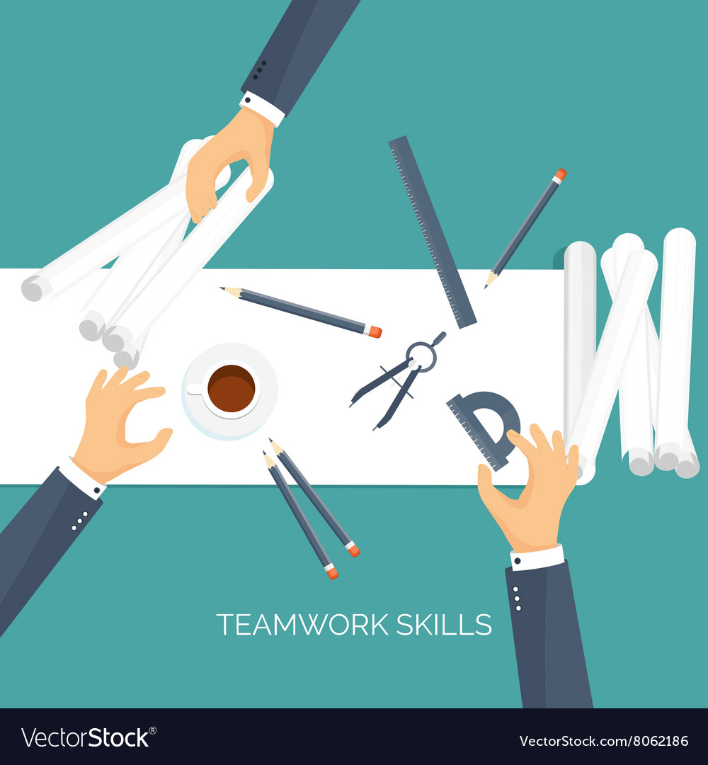 Flat architectural project Royalty Free Vector Image