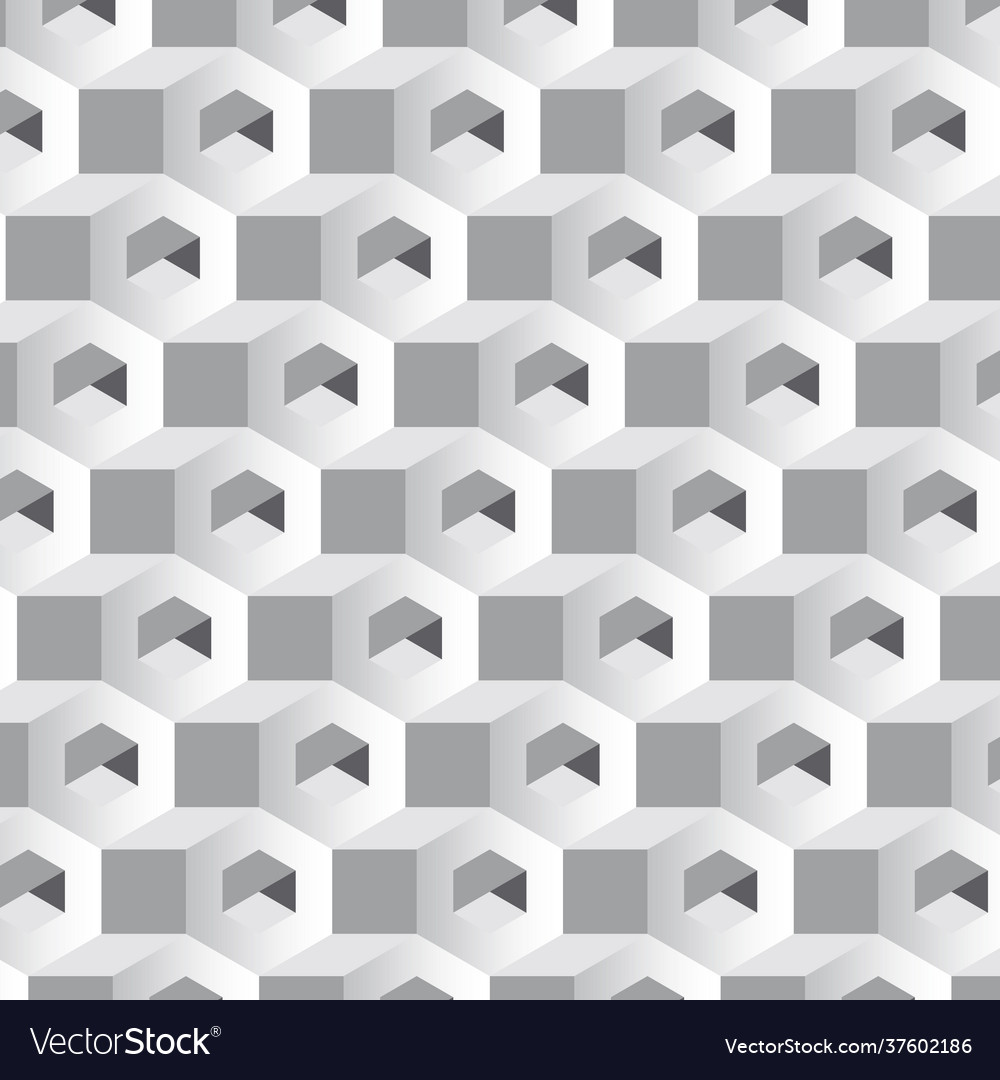 Gray 3d hexagonal pattern background Royalty Free Vector