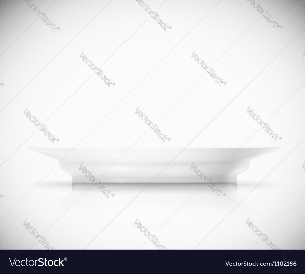 Isolated plate Royalty Free Vector Image - VectorStock