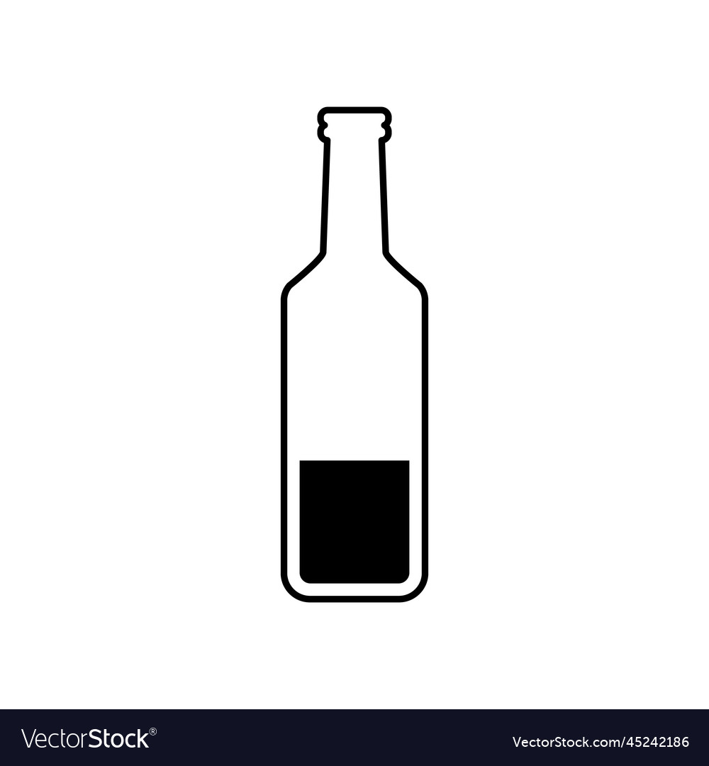 Leftover bottled beverage icon Royalty Free Vector Image