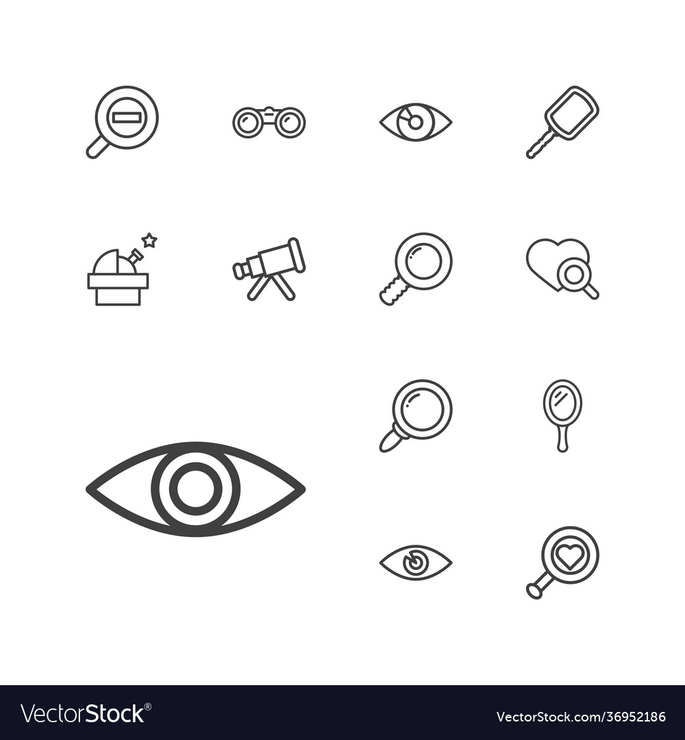 Look icons Royalty Free Vector Image - VectorStock