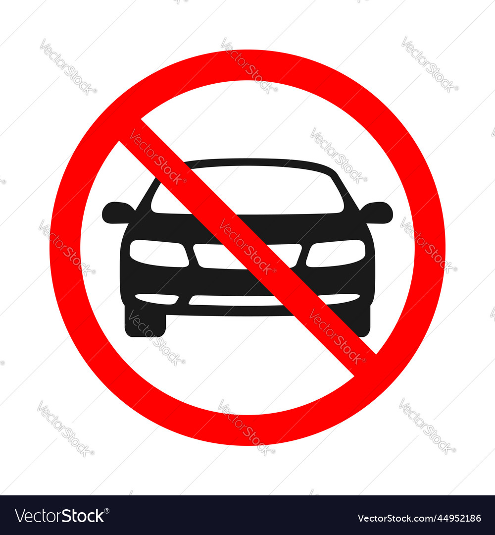 No car Royalty Free Vector Image - VectorStock