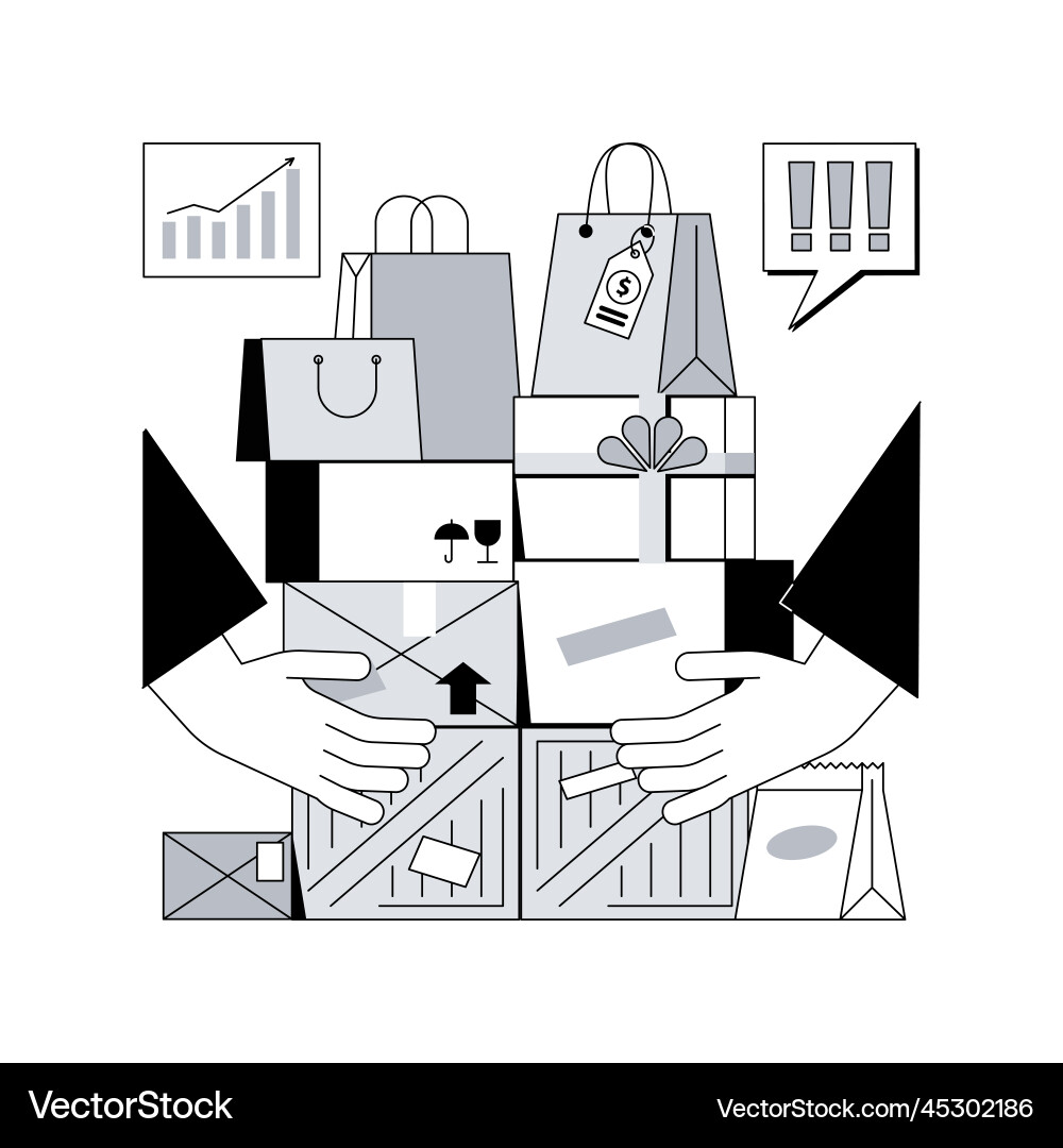 Overconsumption abstract concept Royalty Free Vector Image
