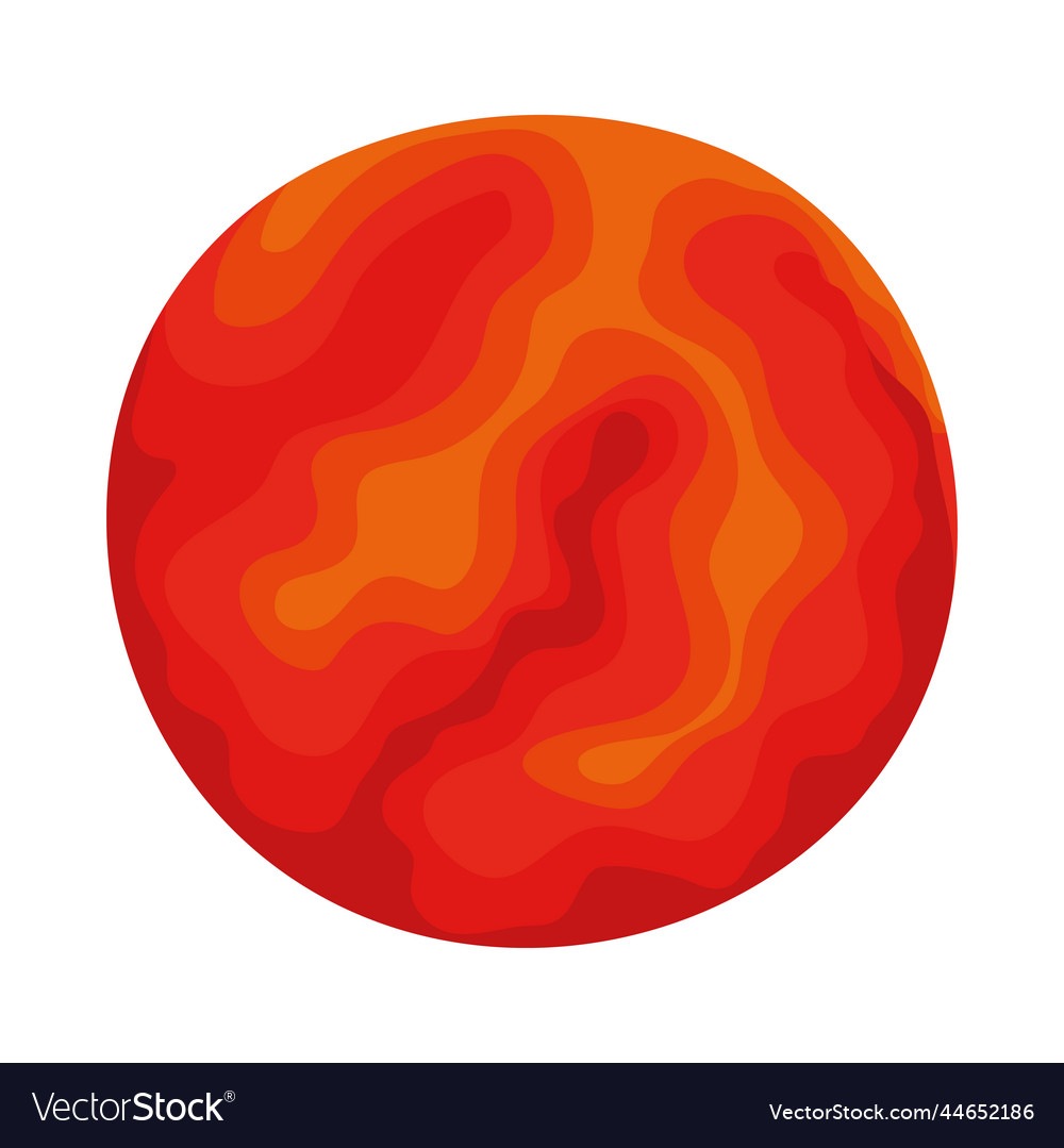 Red planet space outer Royalty Free Vector Image