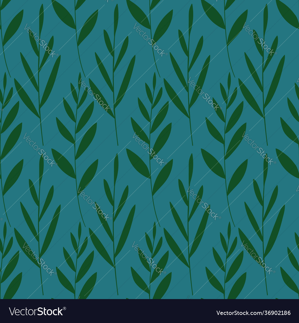 Rustic seamless pattern with leaves Royalty Free Vector