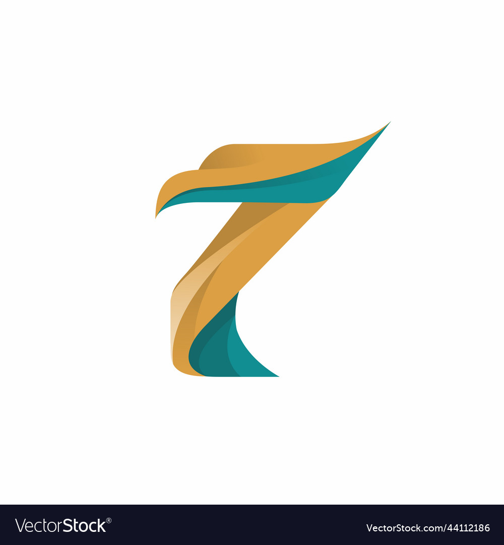 Seven eagle logo design abstract Royalty Free Vector Image