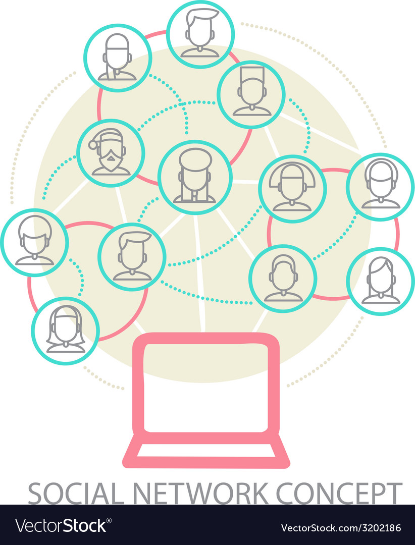 Social network background Royalty Free Vector Image