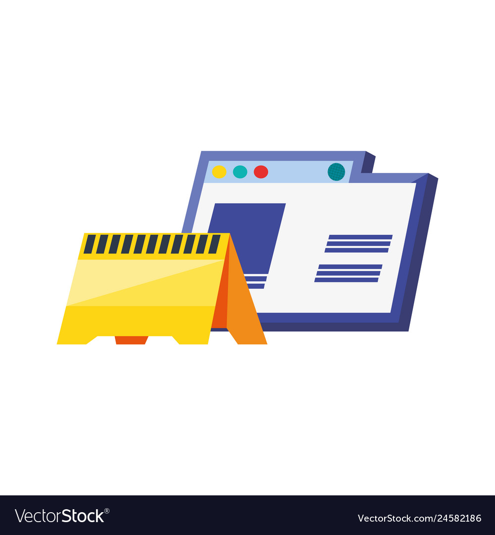 Template webpage isolated icon Royalty Free Vector Image