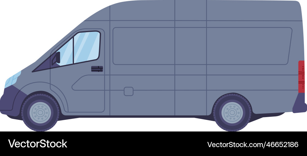 Van or truck as equipped motorized vehicle for Vector Image