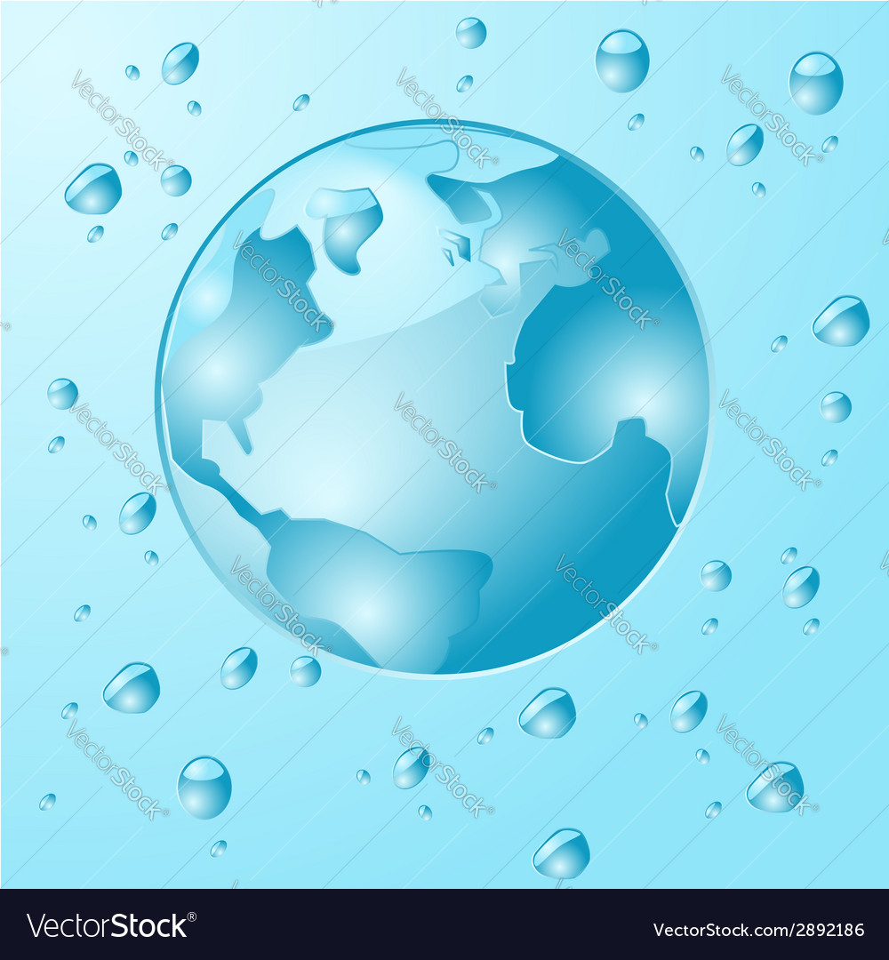 Water earth Royalty Free Vector Image - VectorStock