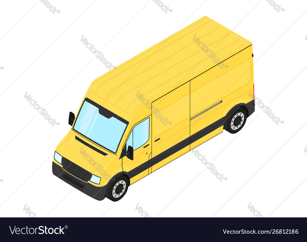 Yellow van Royalty Free Vector Image - VectorStock