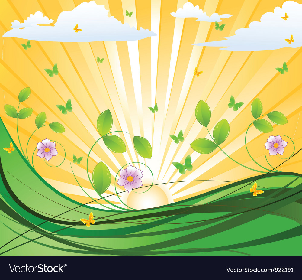 Abstract landscape background Royalty Free Vector Image