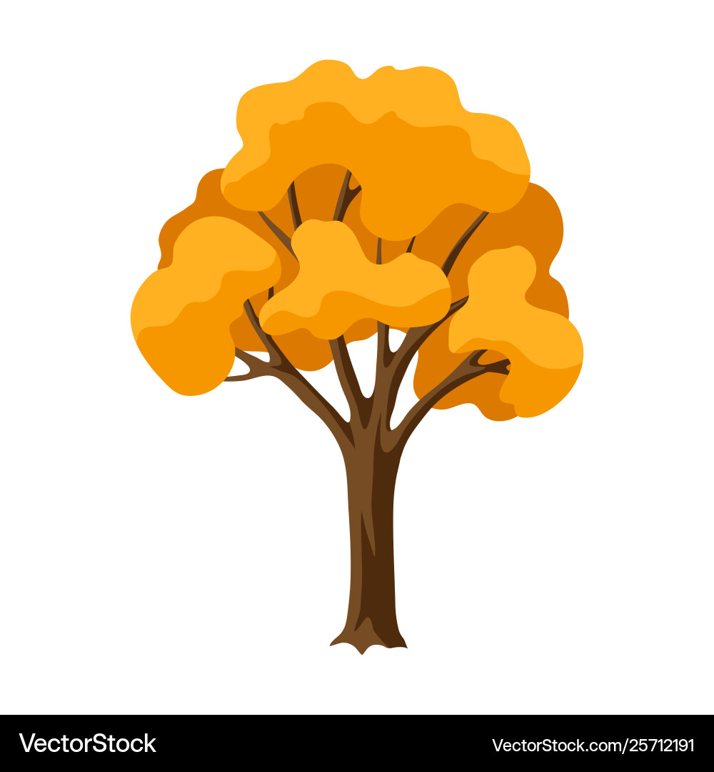 Autumn stylized tree Royalty Free Vector Image