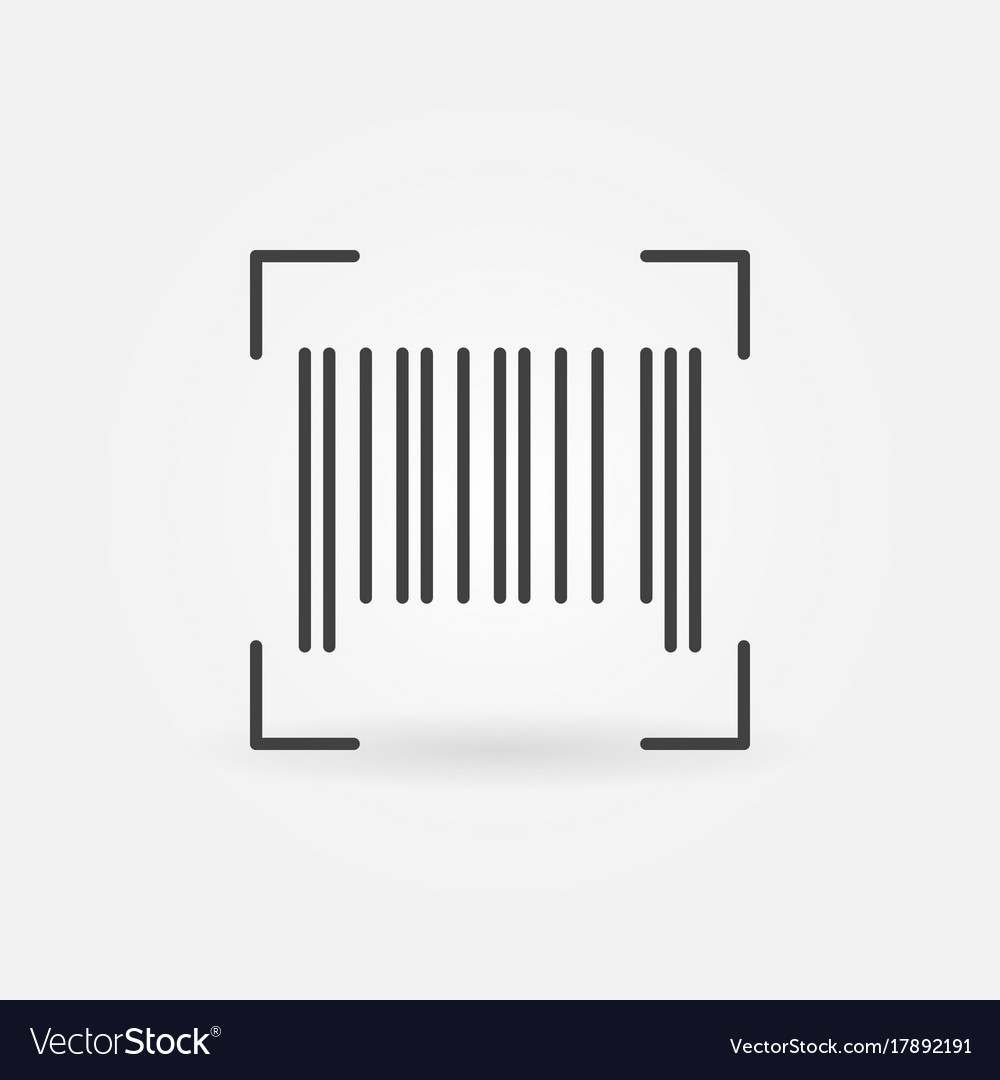 Barcode concept outline icon Royalty Free Vector Image
