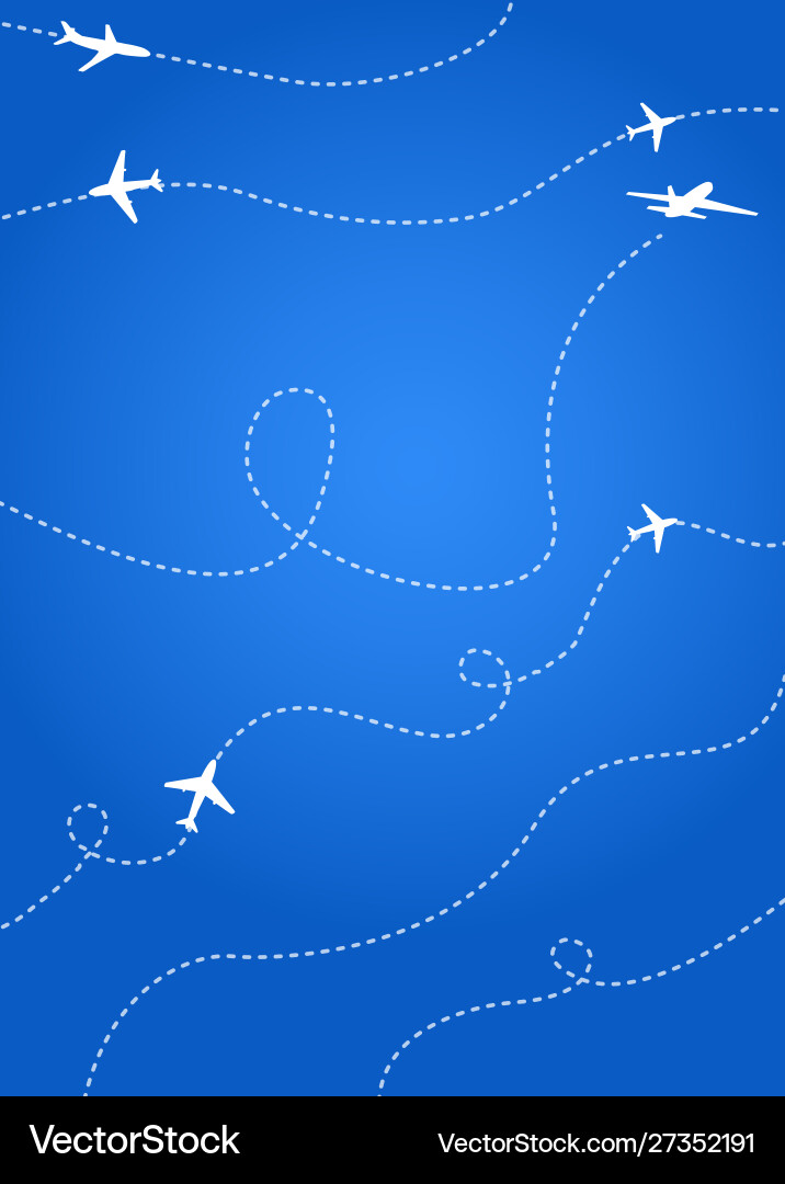 Bright blue cover for airline s annual report Vector Image