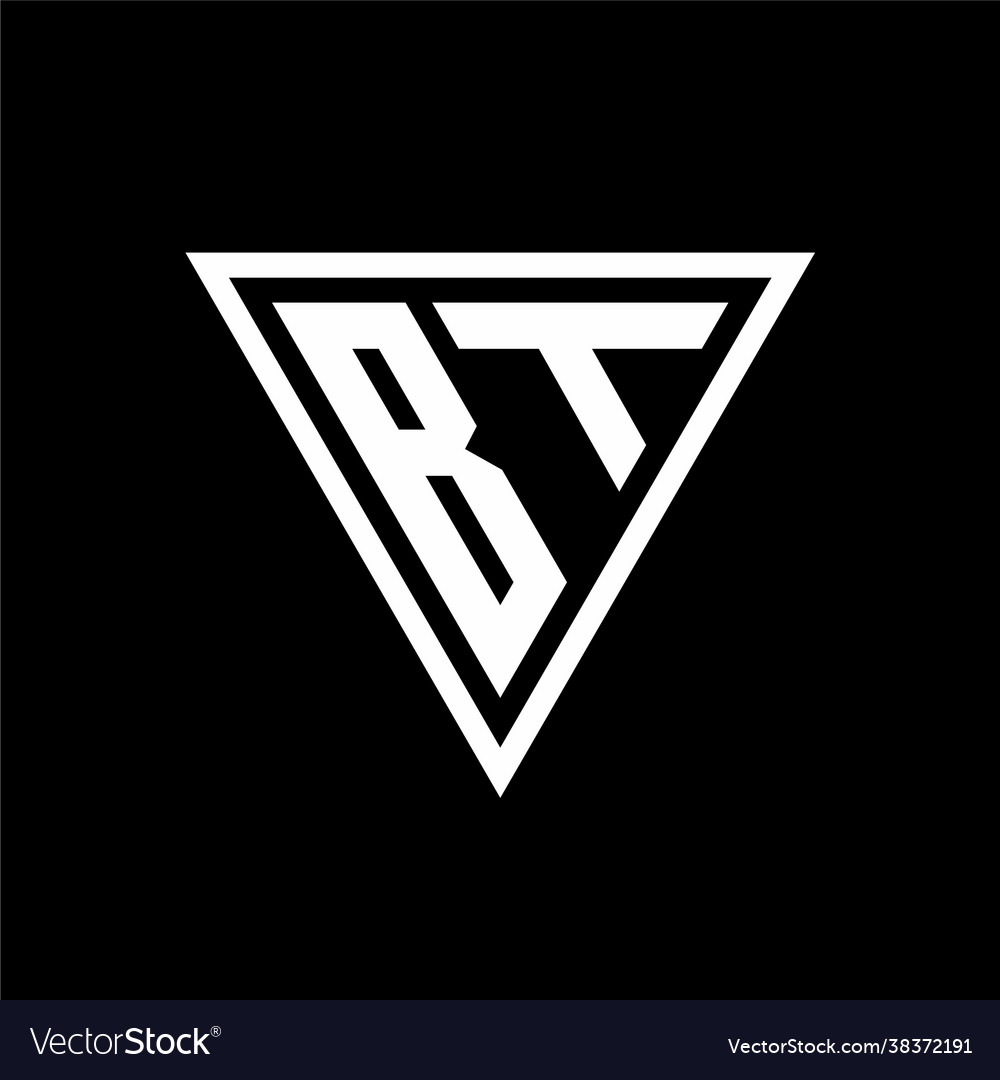 Bt logo monogram with triangle shape designs Vector Image
