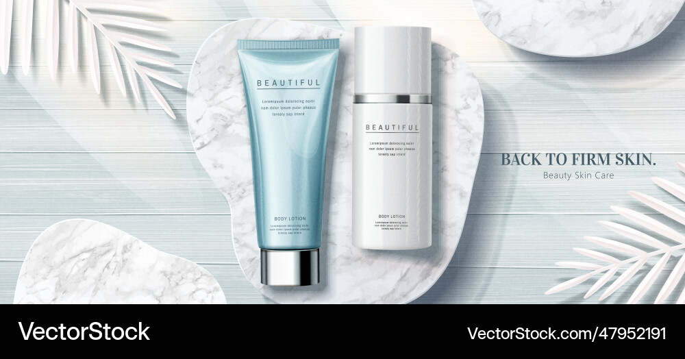 Clear skincare product banner ads Royalty Free Vector Image