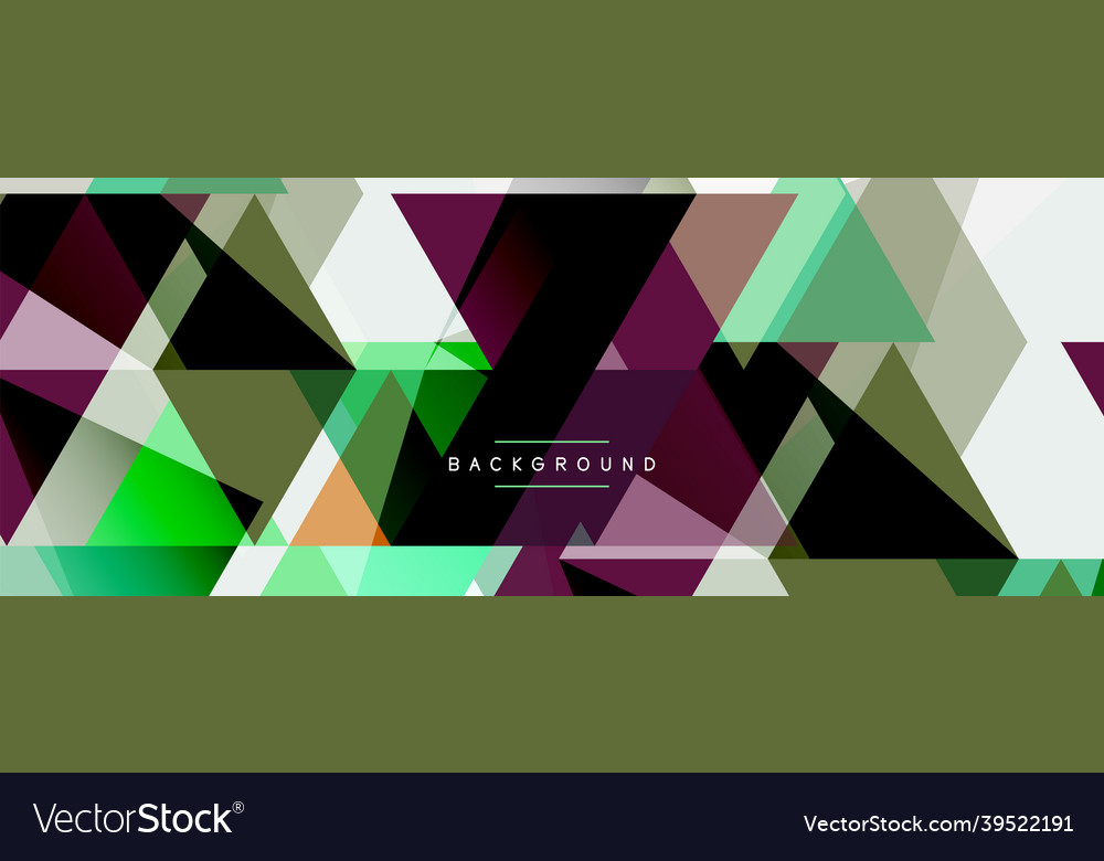 Color triangles composition geometric abstract Vector Image