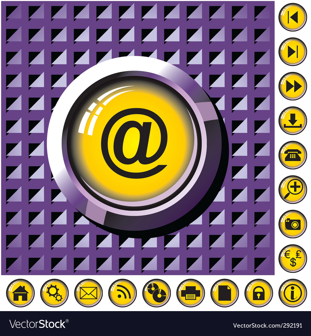 Computer button Royalty Free Vector Image - VectorStock