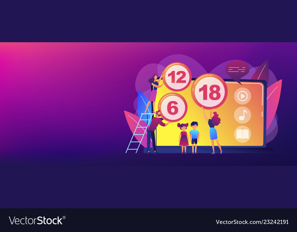 Content rating system concept banner header Vector Image