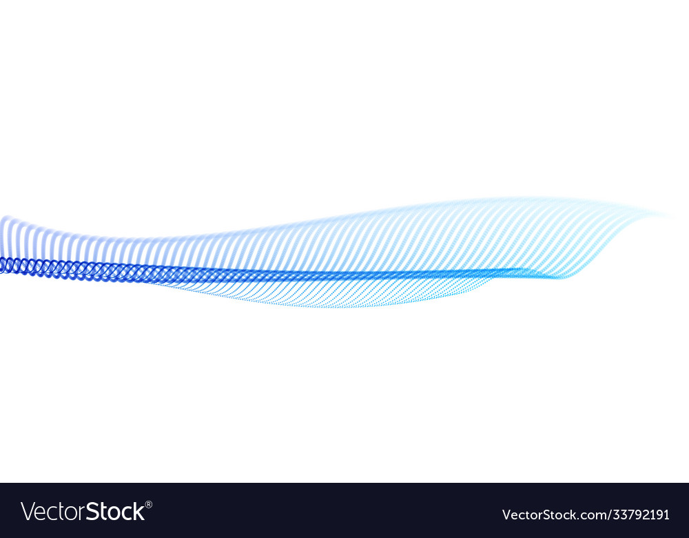 Dotted particles wave flow abstract technology Vector Image