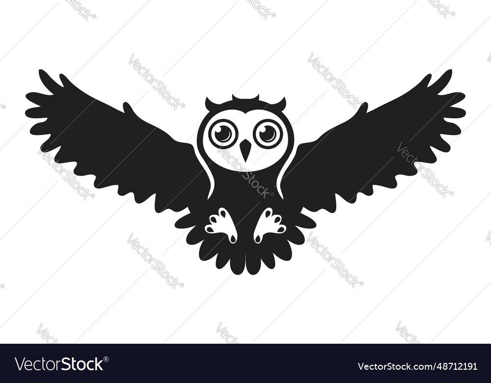 Flying owl Royalty Free Vector Image - VectorStock