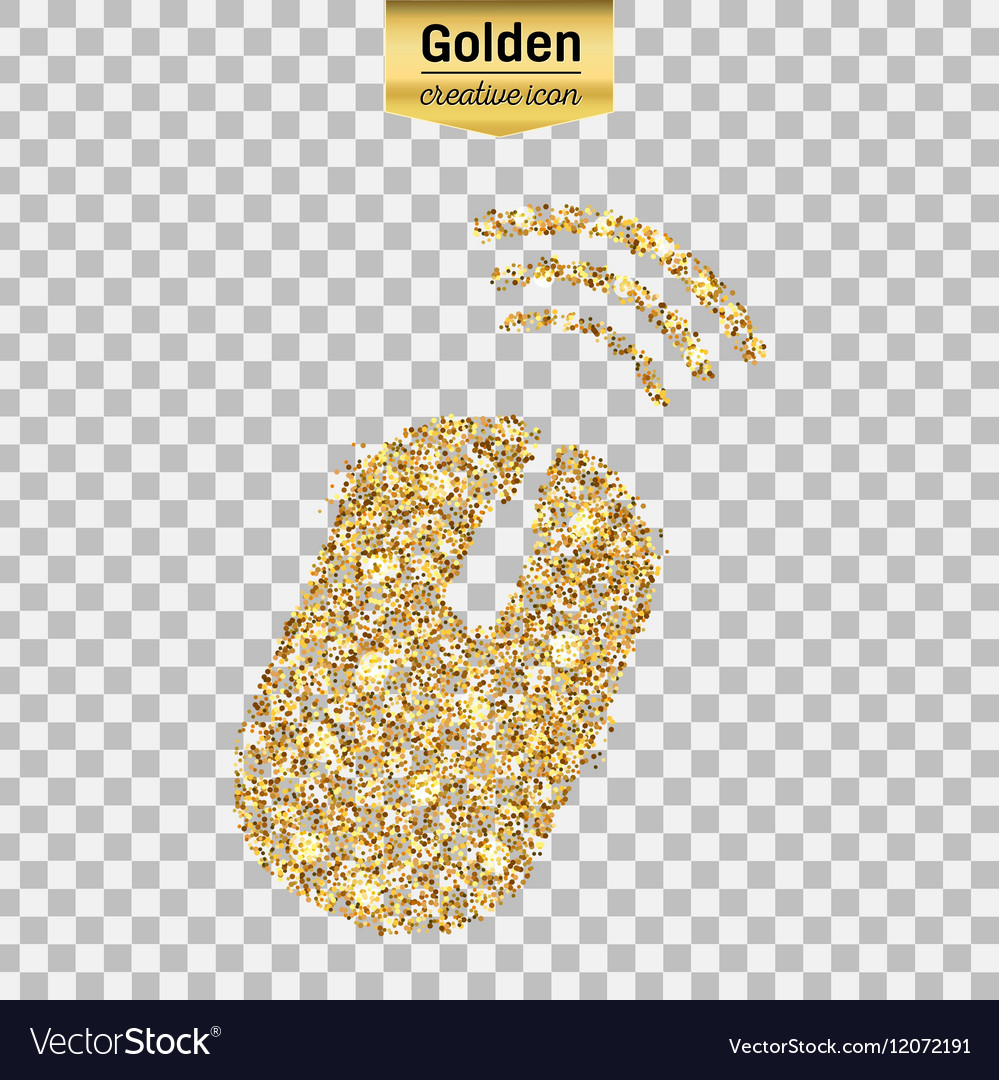 Gold glitter icon Royalty Free Vector Image - VectorStock