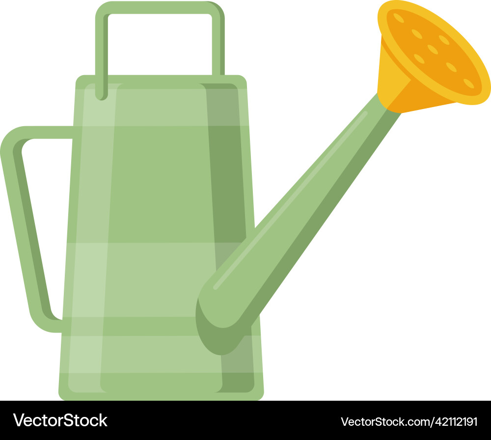 Green garden watering can with handles isometric Vector Image