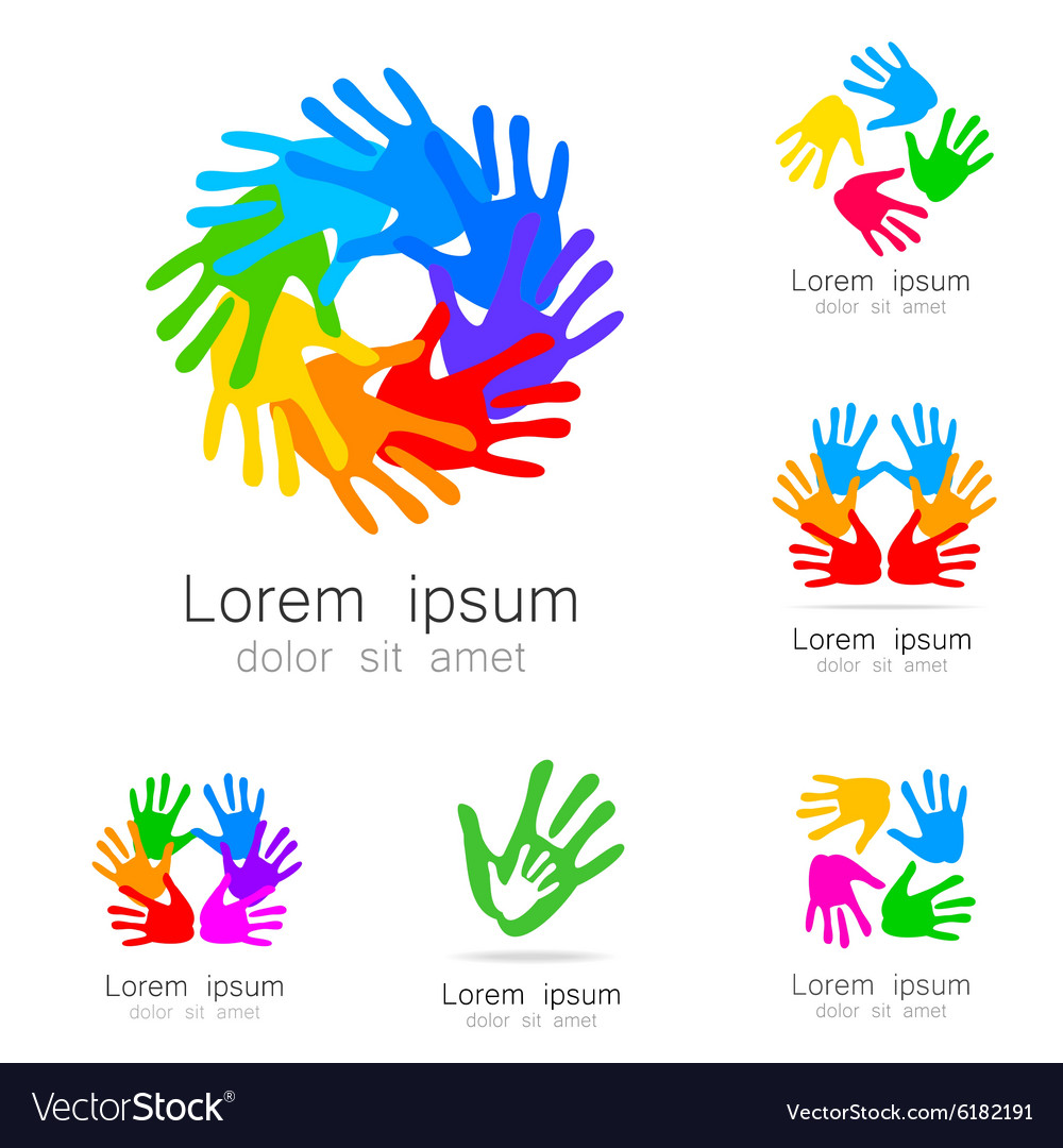 Hand logo Royalty Free Vector Image - VectorStock