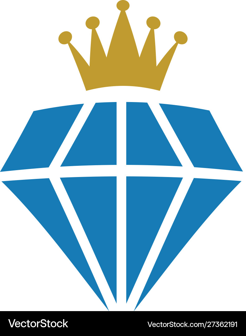 King diamond precious gem graphic design template Vector Image